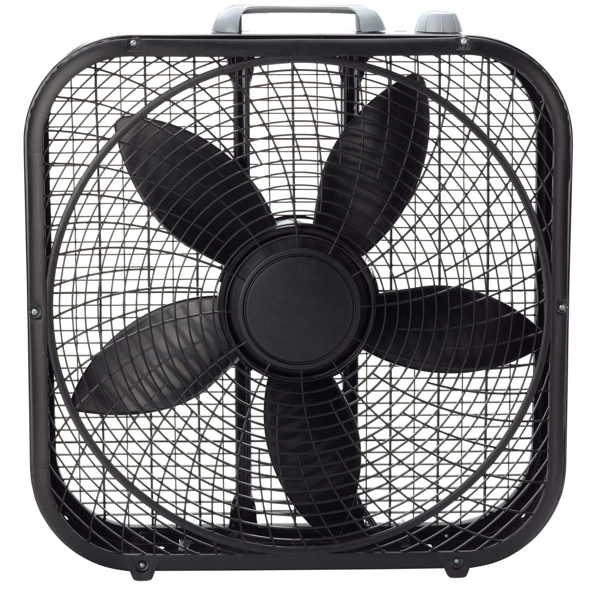 BescZepH 20" Weather Resistant Box Fan, with 3-Speeds, 22" H(Color:Black)