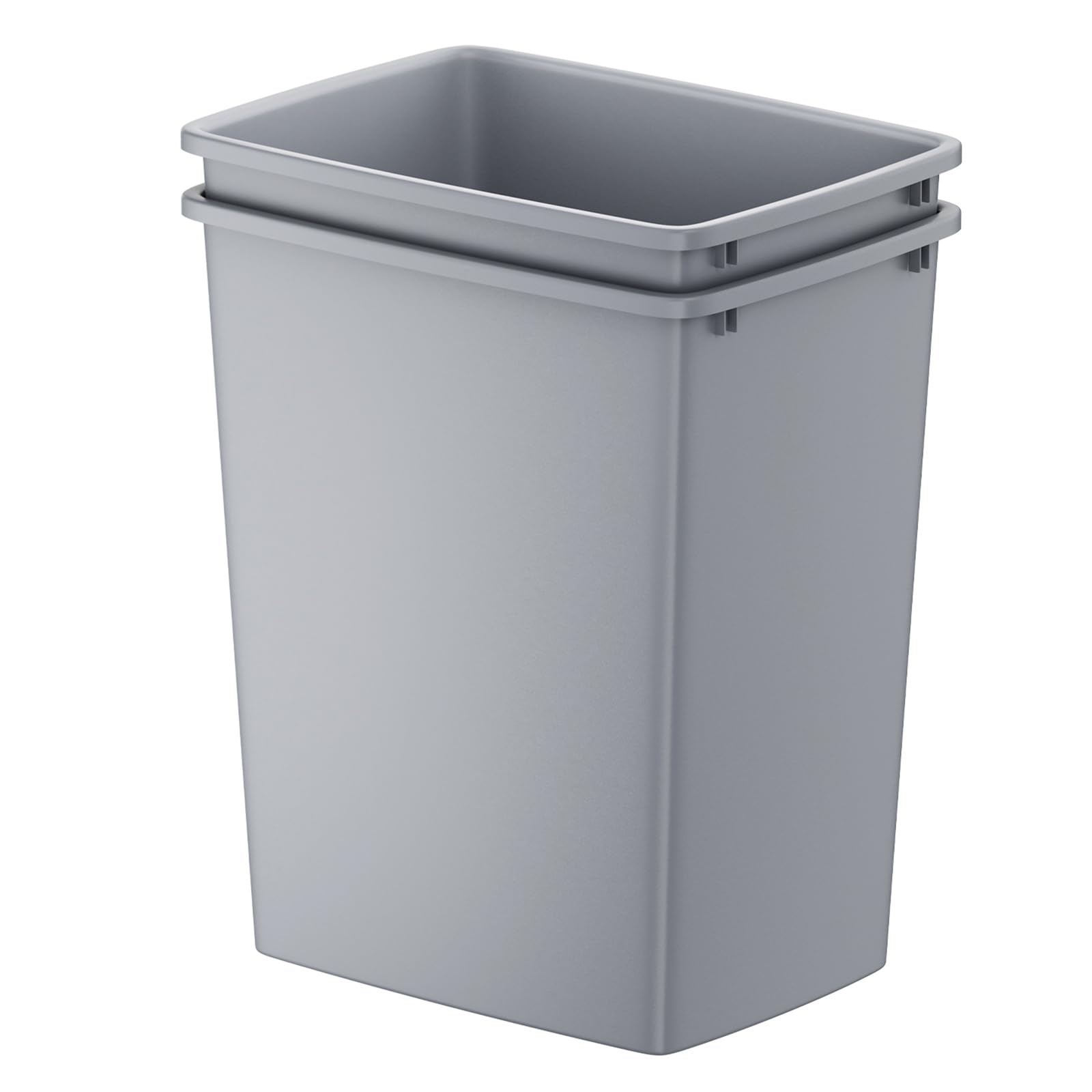 LuminaLumber 35QT Kitchen Trash Can, Sturdy and Lightweight Slim Trash Can, Trash Cans for Kitchen, Workspace, Bathroom, Office, Easy to Clean, 1 Pack, Gray