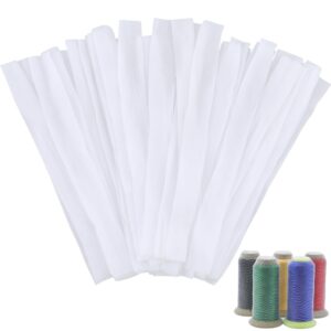 gorgecraft 100pcs sewing thread net cosmetic brush protective nets mesh spool saver huggers for different sizes of sewing quilting winding embroidery machines white 7.68x0.79inch