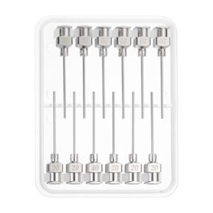 PATIKIL Blunt Tip Dispensing Needle 20G, 12 Pcs 1 Inch Stainless Steel Liquid Dispenser Needles with Lure Lock for Refilling Liquid Inks Adhesives Glue