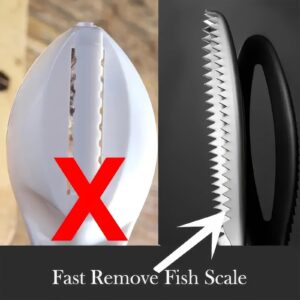 Fish Scales Scraping Tool, 2024 New Stainless Steel Fish Scaler Remover, Portable Fish Scale Remover Fish Descaler Tool - Reliable Fish Scraper Fish Cleaner Tool for Fish Scaling Cleaning (2PCS)