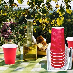 YeeBeny Cup Holder with Marker Double, Party Cup Organizer Storage Party Cup Dispenser Cup Mark Your Cup, Double, Cup Dispenser | Disposable Cup Dispenser, Perfect for Any Occasion