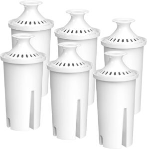 wtftprfr replacement for brita® filter, pitchers and dispensers, classic 35557, ob03, mavea® 107007, replacement for brita® pitchers grand, lake, capri, wave and more (6 pack)