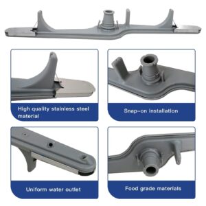 SUNJCO High-Grade Grey 154568002 Spray Dishwasher Arm- Ideal for Most Crosley Frigidaire Gibson Dishwashers including BBBD2432KB0 BBBD2432KF0 BBBD2432KW0 - Replaces PS12585623 PS1524956-18.8"" Size