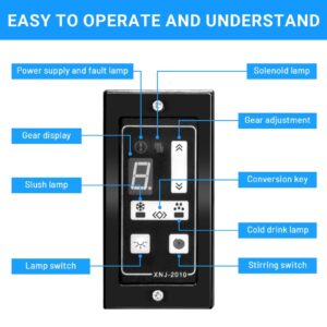 EKway Commercial Slushy Machine,3 x 3.2 Gallons Tank Margarita Frozen drink Machine,1100W 110V Commercial Slushie Machine, Margarita slush Smoothie maker for Restaurant Bar Party