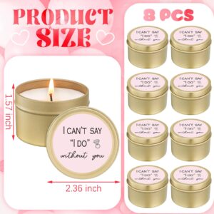 Conelist 8 Pcs Bridesmaid Proposal Gifts I Can't Say I Do Without You Bridesmaid Candles Bridesmaid Gifts Natural Soy Wax Candles for Bridesmaid Wedding Gifts (Pink,Classic)