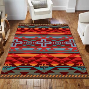 acantila decor southwest rug for living room, southwest rug for farmhouse, cabin rugs, native american carpet runner non-slip for hallway, kitchen, living room, bedroom 200, 3x5 ft