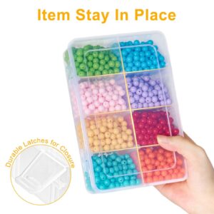 Jutieuo 2 Pack 8 Grids Bead Organizer and Storage, Plastic Organizer Box with Removable Dividers and Labels for Jewelry Crafts Small Parts Electronics Tackle Boxes (2)