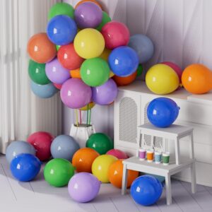 DECOCKRAT Assorted Latex Balloons Kit - 120PCS Party Balloons, 12'' Helium Balloon Set with Ribbon, Perfect for DIY, Birthday, Baby Shower, Wedding, Anniversary & Holiday Decoration