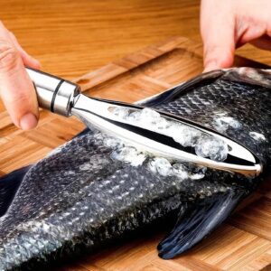 Fish Scales Scraping Tool, 2024 New Stainless Steel Fish Scaler Remover, Portable Fish Scale Remover Fish Descaler Tool - Reliable Fish Scraper Fish Cleaner Tool for Fish Scaling Cleaning (2PCS)