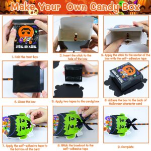 30 Pcs Halloween Treat Bags Boxes, Trick or Treat Halloween Candy Bags for Small Party Favors Toys Halloween Goodie Bags Bulk for Kids Classroom Prizes Treats Basket Stuffers Halloween Party Supplies