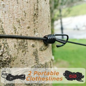 Retractable Clothesline Outdoor Travel Clothes Line Retracting Indoor Laundry Line Portable Camping Essentials