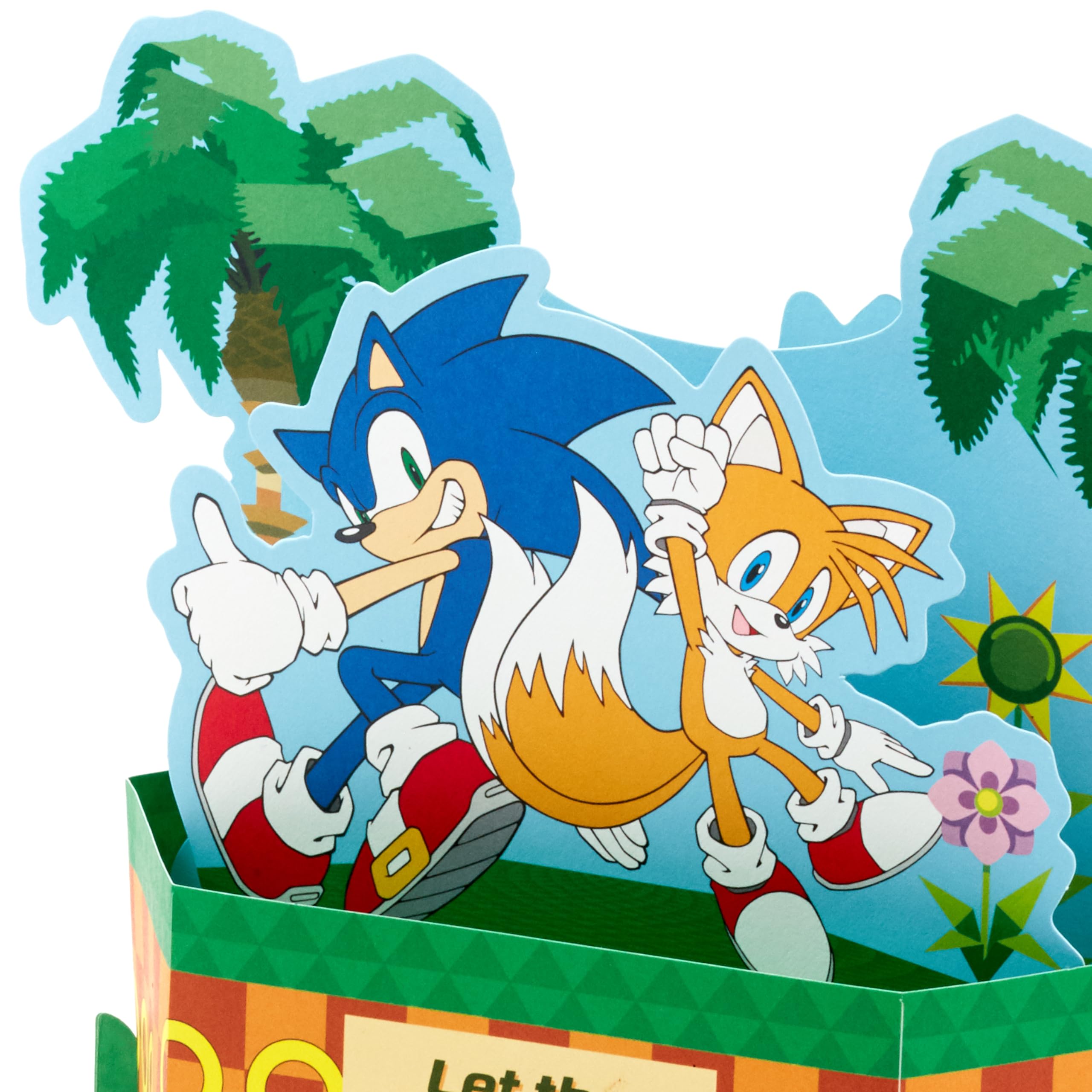 Hallmark Paper Wonder Sonic the Hedgehog Pop Up Card (Let the Good Times Roll) for Birthdays, Graduation, Congratulations