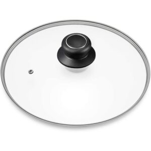 11 inch glass lid for frying pan, fry pan lid, skillet lid, pan lid with handle,- fully assembled tempered replacement cover, 11"/28cm