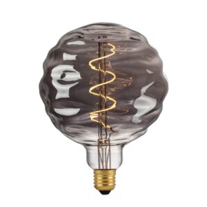 lorofy large globe led bulb - e26 8w equal 75w 2700k smoke grey warm yellow decorative light bulbs, 350lm high brightness dimmable edison bulbs, vintage decorative hanging light bulbs for home，coffee