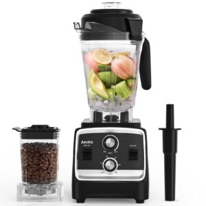 aeitto blenders for kitchen with 1800w motor, 85 oz. extra large capacity, 2-in-1 blender & grinder combo, bpa-free countertop professional blender for smoothies, ice crush, frozen drinks, black