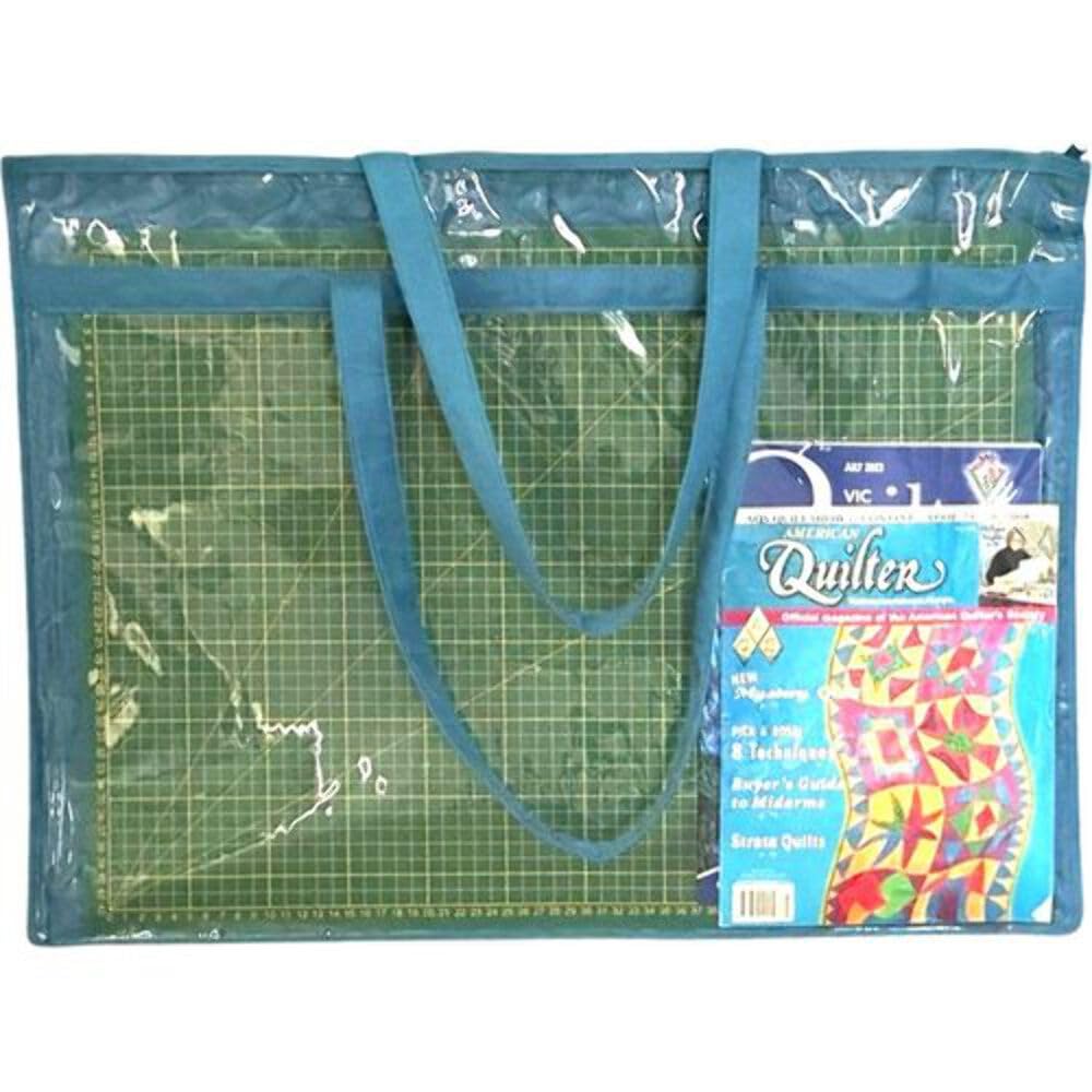 Yazzii Cutting Mat Carry Bag - 18" x 24" Portable Quilting Project Tote Bag Royal Blue