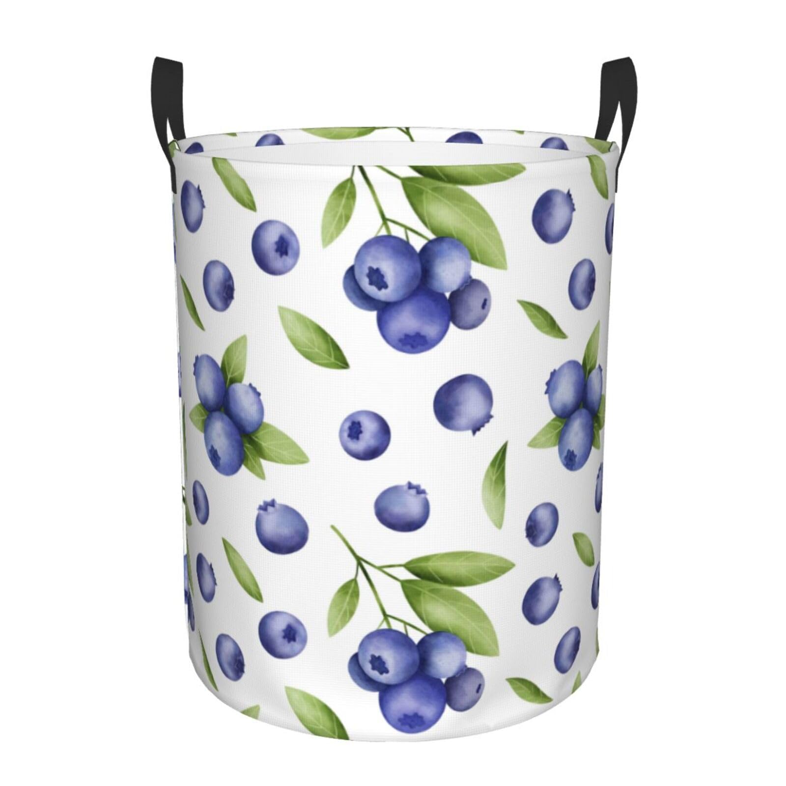 Large Laundry Basket - funny Blueberries Laundry Hamper, Hampers for Bedroom Aesthetic, Dirty Clothes Hamper