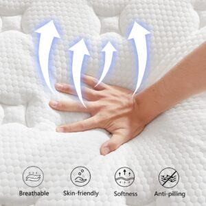 Lxvunan Full Size Mattress, 10 Inch Mixed Full-Size Boxed Mattress, Memory Sponge, and Independent Bagged Spring, Medium Hardness, Soft and Comfortable, Suitable for Guest Room Mattresses