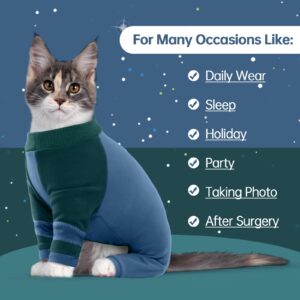 Sticky Hair Cat Clothes,Cat Recovery Suit Cat Pajamas for Cats Only, Sphynx Hairless Cats Sweater, Kitten Hair Sticky Onesie Cat Turtleneck, Anti-Licking or Skin Disease Recovery Suit for Cats