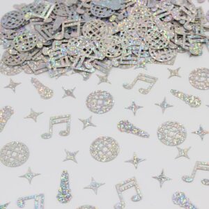 blopee 230pcs disco confetti, glitter disco ball party decorations, mini disco ball confetti and music note confetti for disco/music party decorations