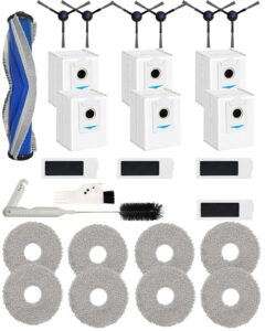 yivy 27 pack replacement accessories for ecovacs deebot t30s,t30s combo robot vacuum,1 main brush 6 side brushes 4 hepa filters 6 dust bags 8 mop pads 2 cleaning brushes