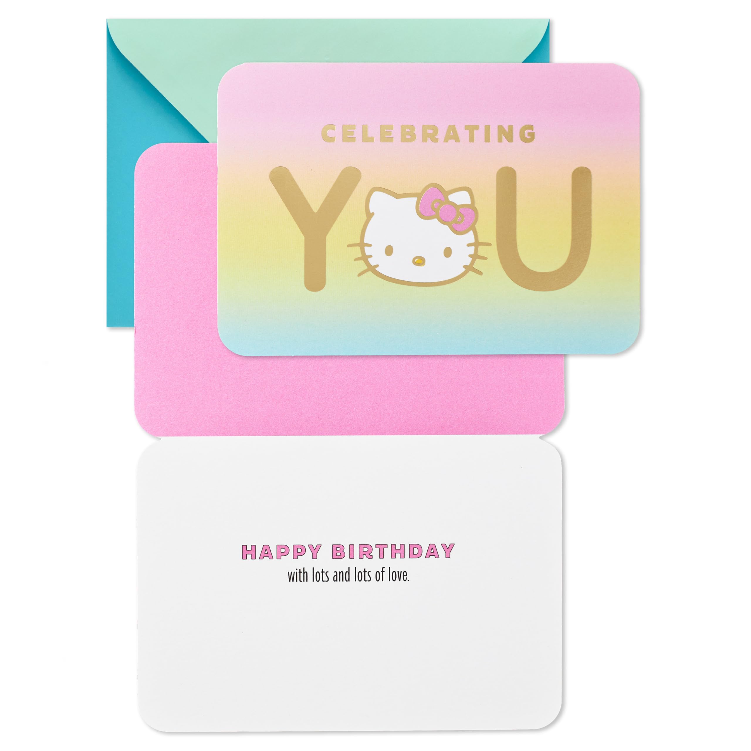 Hallmark Sanrio Hello Kitty Cute Birthday Cards (3 Cards with Envelopes)