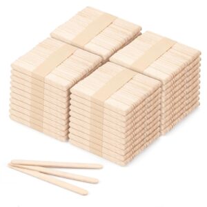 veidia 2000 pcs 4.5' wooden craft sticks, ice cream sticks,natural wood popsicle stick for waxing, diy wood crafts, hair removal and waxing supplies, paint stirrer, art projects and ice pop sticks