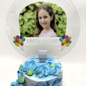 Photo Light Up Personalized Party Decor Happy Birthday Cake Top Topper With Any Photo Picture Logo Text - Mitzvah, Weddings, Birthday, Sweet 16, Anniversary, Baby Shower, Bridal Shower…