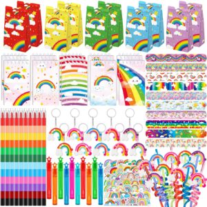 dmight rainbow party favors, 120 pcs rainbow party supplies rainbow gift for kids birthday party decorations baby shower goodie bag filles supplies