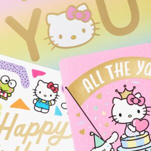 Hallmark Sanrio Hello Kitty Cute Birthday Cards (3 Cards with Envelopes)