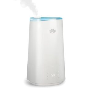 clorox ultra clean cool mist air humidifier for bedroom with uv led light to reduce germs and bacteria, whisper quiet, 4l water tank for up to 40 hours of continuous steam, white (11080)