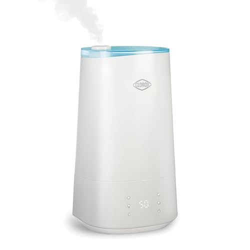 Clorox Ultra Clean Cool Mist Air Humidifier for BedRoom with UV LED Light to Reduce Germs and Bacteria, Whisper Quiet, 4L Water Tank for up to 40 Hours of Continuous Steam, White (11080)