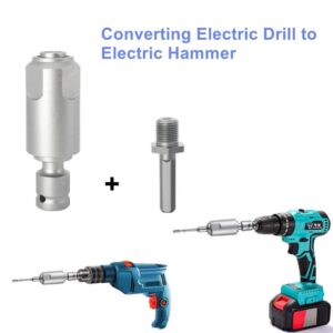 Adapter for Converting Impact Wrench to Electric Hammer, Quick Release Adapter Converter for Converting Electric Drill to Electric Hammer Converts to SDS-Plus interface