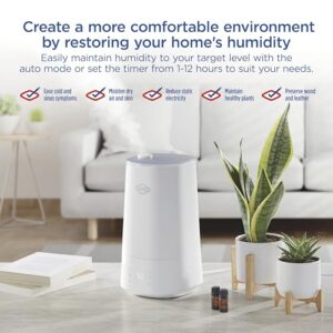 Clorox Ultra Clean Cool Mist Air Humidifier for BedRoom with UV LED Light to Reduce Germs and Bacteria, Whisper Quiet, 4L Water Tank for up to 40 Hours of Continuous Steam, White (11080)