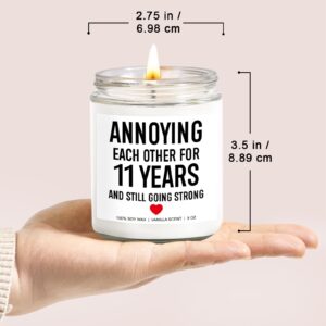 Younift 11 Years Candle, 11 Year Anniversary, Gifts for Him, Her, 11th Wedding Anniversary, Gifts for Wife, Husband, Couples, Funny Gifts, 11th Anniversary Steel Gifts, I Love You