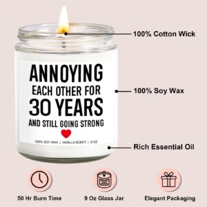 Younift 30 Years Candle, 30th Anniversary Decorations, 30th Anniversary, Gifts for Couples, Husband, Wife, 30 Years Wedding Anniversary, Gifts for Him, Her, Men, Funny Gifts, Pearl Anniversary