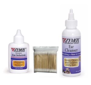 hdp zymox retail solution and ear cleaner hydrocortisone bundle size:0.5% cortisone solution and cleanser