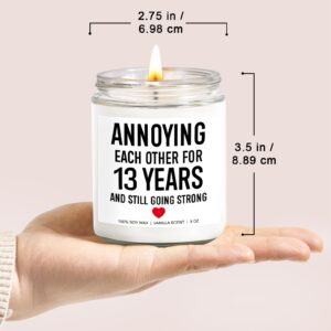 Younift 13 Years Candle, 13th Wedding Anniversary, Gifts for Him, Her, Lace Anniversary, Gifts for Couple, 13th Anniversary, Gifts for Husband, Wife, Funny Gifts, 13 Year Anniversary