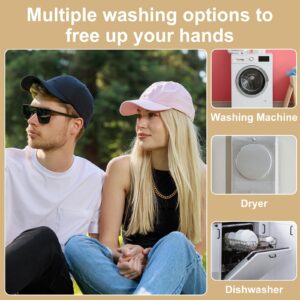 Giantree 2 Pcs Baseball Hat Washer Cage for Washing Machine, Hat Cleaner for Baseball Caps with Drawstring Hat Washer Mesh Bags Hat Rack Protector Organizer for Adult Kids Flat and Curved Hats