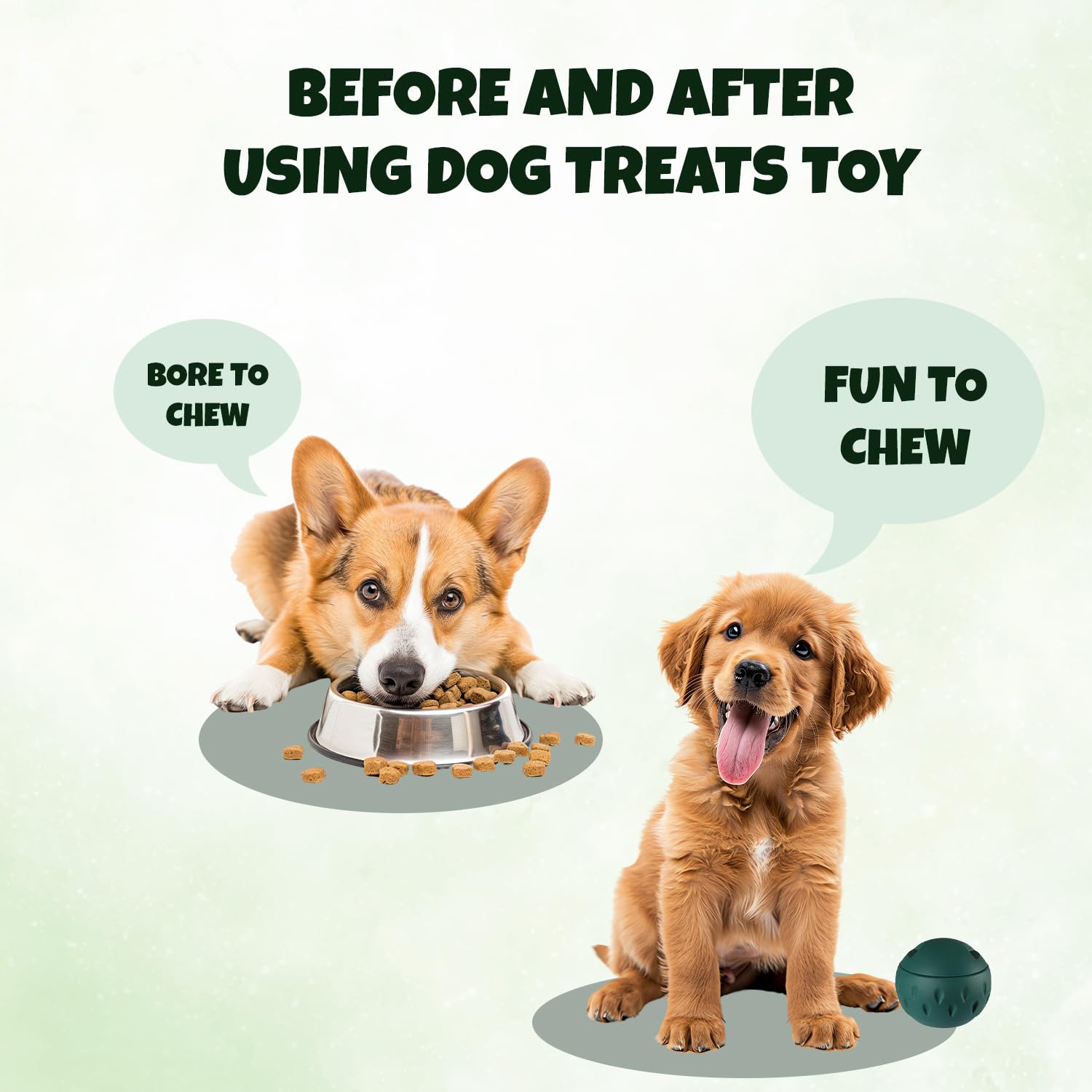 Flipshopcart Dog Treats Toy - Frozen Dog Treats - Dog Chew Toys, Durable, Natural Rubber - Fillable Dog Toys