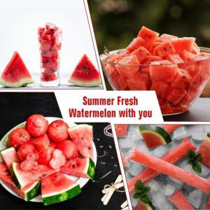 3-in-1 Watermelon Fork Slicer Cutter, Upgraded 2-in-1 Stainless Steel Fruit Cutter, 2024 New Watermelon Popsicle Cutter Molds Watermelon Cutter Slicer Tool Fruit Slicer for Kitchen Gadgets