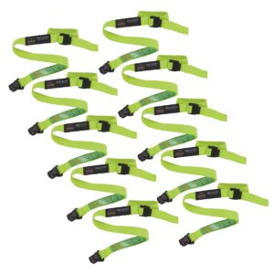 ergodyne squids 3155 lanyard with clamp end, easily attaches to hard hat, tools, or small valuables, weight capacity 2lbs, 10-pack