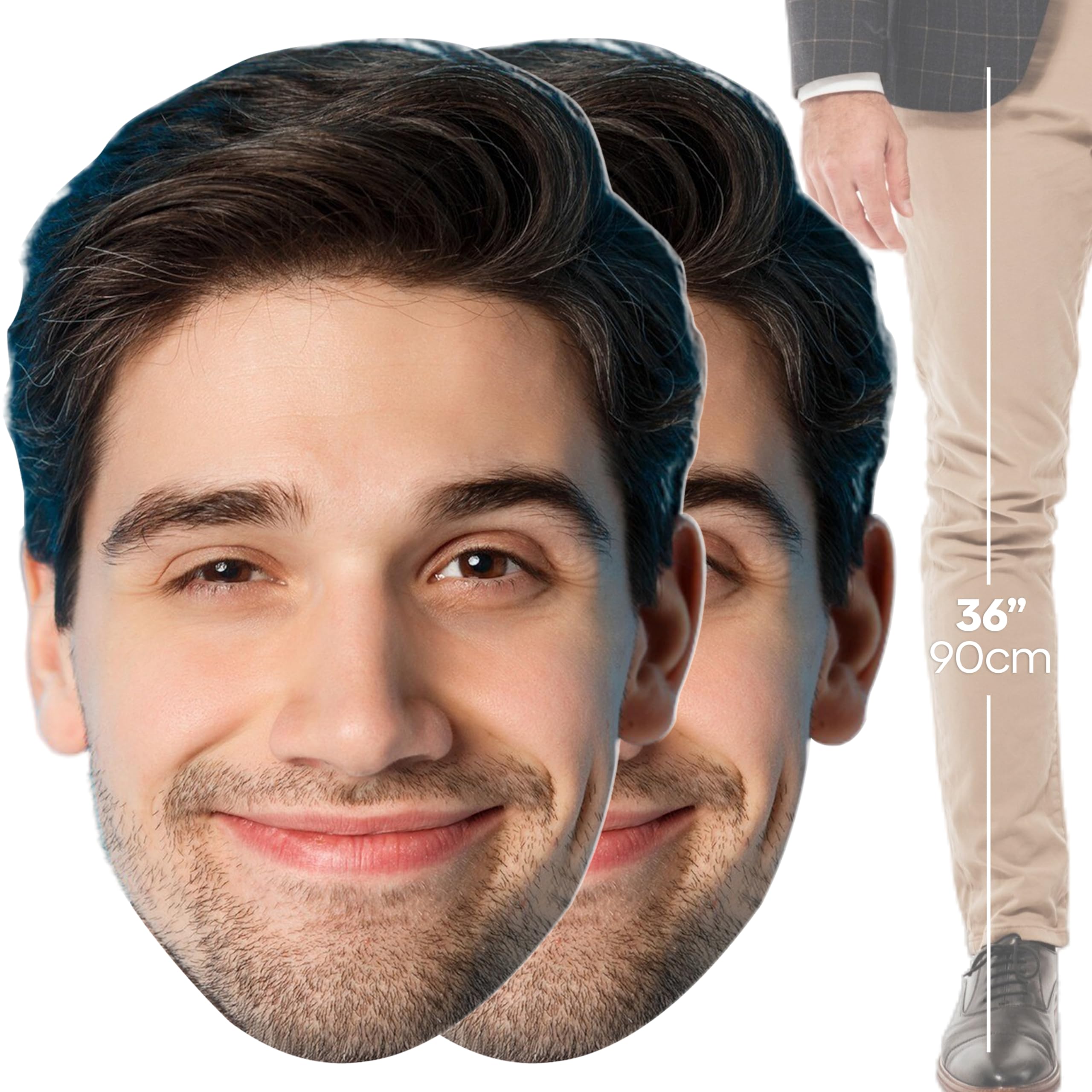 Generic 1 Pc, Custom Big Head with Your Photo | Fun Face Cardboard Cutout | 4 Materials - 6 Size Options - Big Heads on a Stick | Life Size face on a Stick | Upload Your Photo, PPUVTFCUTOPTOPT1PCBRDG