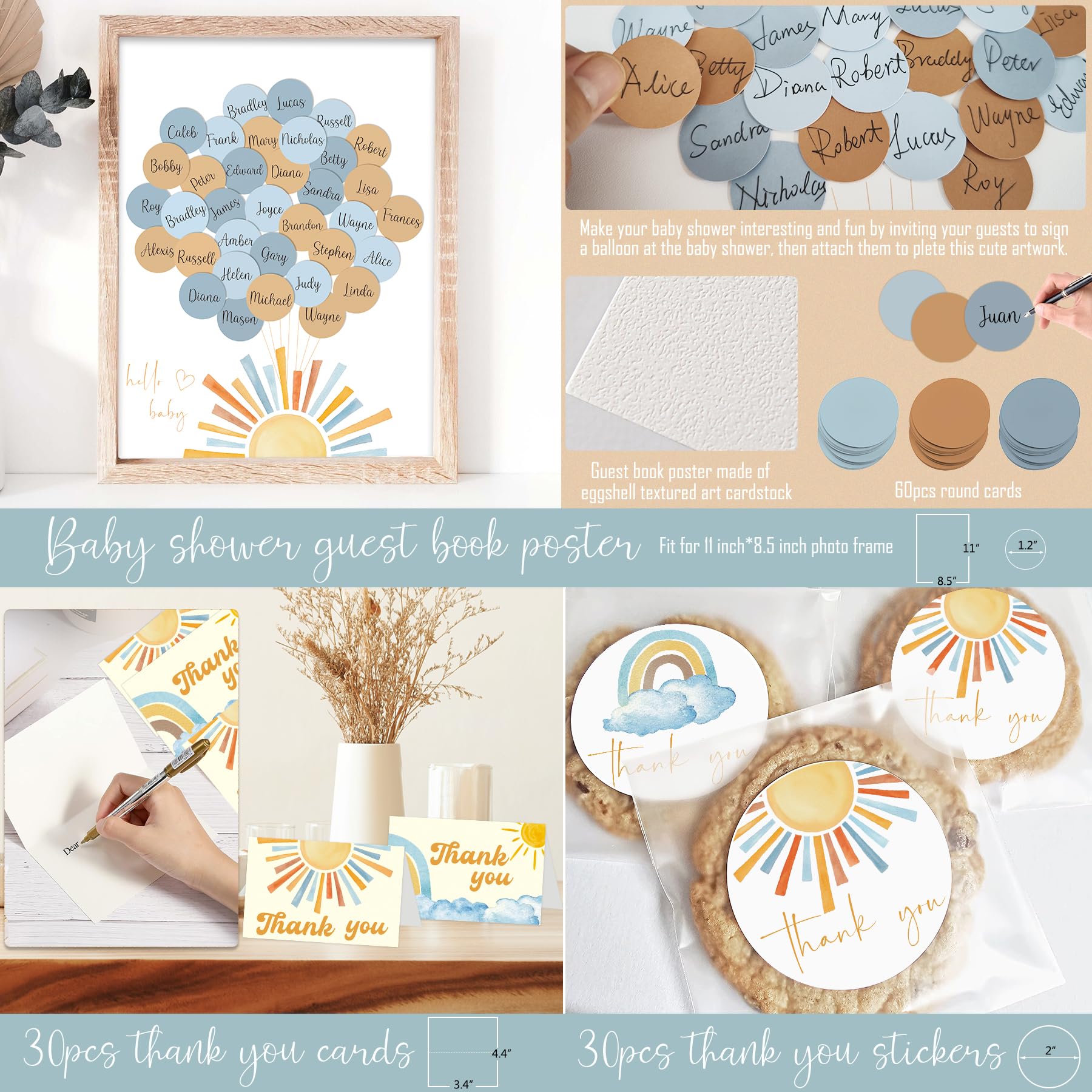 Here Comes the Son Baby Shower Decorations for Boy, Sun Theme Baby Shower Decoration, Boho Sun Baby Shower Party Supplies, It's A Boy Gender Reveal Décor, Retro Sun You Are My Sunshine Baby Shower