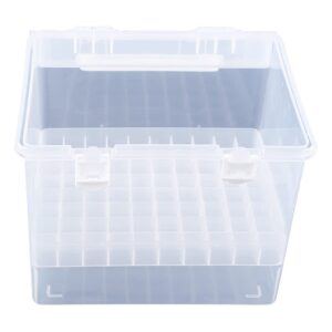 HEYXI 80 Slots Marker Pen Organizer Clear Plastic Carrying for Case Handheld Storage Box Waterproof for Paint Pens s Mar