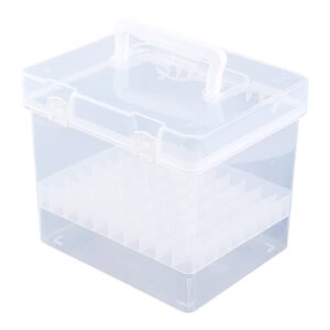 HEYXI 80 Slots Marker Pen Organizer Clear Plastic Carrying for Case Handheld Storage Box Waterproof for Paint Pens s Mar