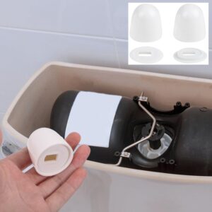 RecDec 8 Pack Toilet Bolt Covers Cap White Plastic Snap-On Taller Caps with Washer Universal Fit for Uncutting Floor Mount Screws Bowl Decorative Bidet Seat Easy Install