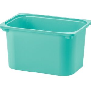 Generic Set Of 4 TROFAST Children Storage Box Turquoise 16 ½x11 ¾x9 Stackable Plastic Bins Open Storage Boxes Medium (4x), KH.15