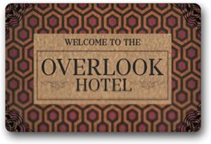 the shining overlook hotel bath rugs entrance non slip front door mat welcome entrance floor mat for floor, toilet, tub, bathroom kitchen rugs 16" x 24",24my30daa107